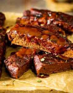 Easy Vegan BBQ Seitan Ribs - Shane & Simple