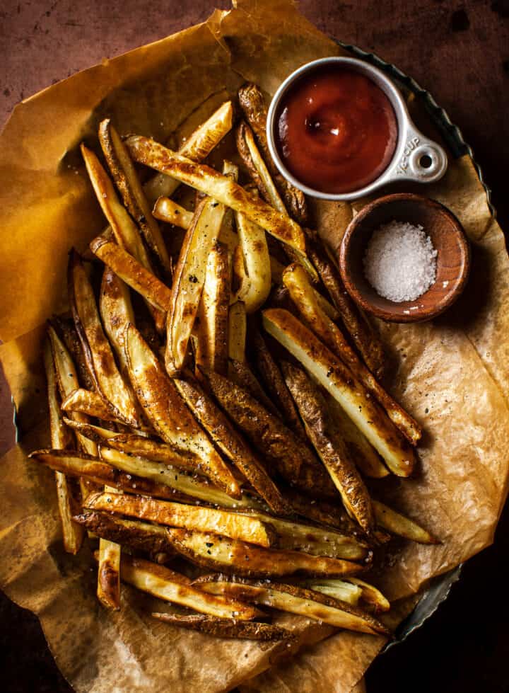 Crispy Homemade Baked French Fries (Oil-free) - Shane & Simple