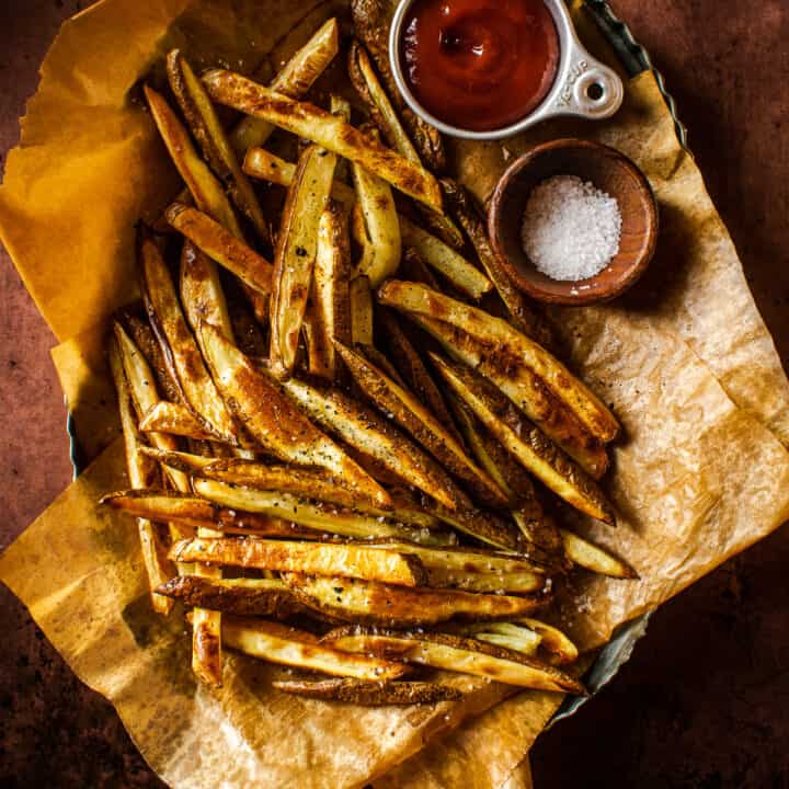 Crispy Homemade Baked French Fries (Oil-free) - Shane & Simple