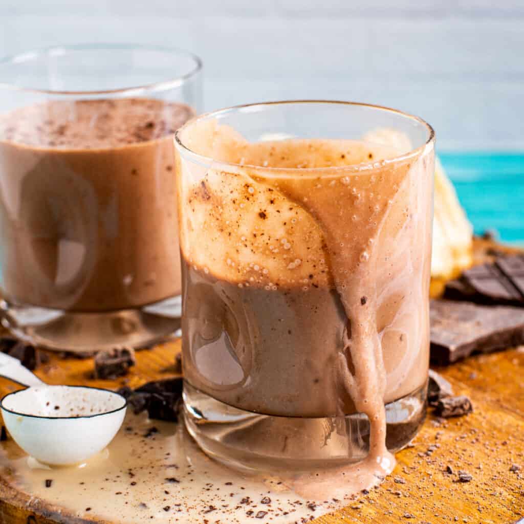 Creamy Chocolate Tahini Shake (Vegan) - Shane & Simple