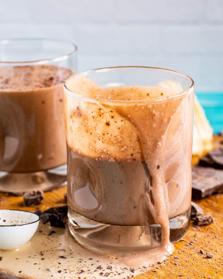 Creamy Chocolate Tahini Shake (Vegan) - Shane & Simple