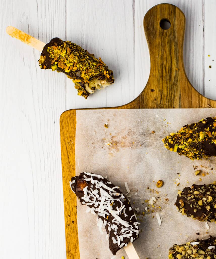Frozen Chocolate Covered Bananas (Vegan, Gluten-free) - Shane & Simple