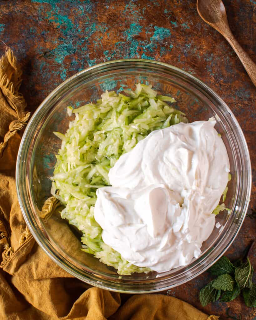 Turkish Cacik: Yogurt Cucumber Sauce (Vegan, Oil-free) - Shane & Simple