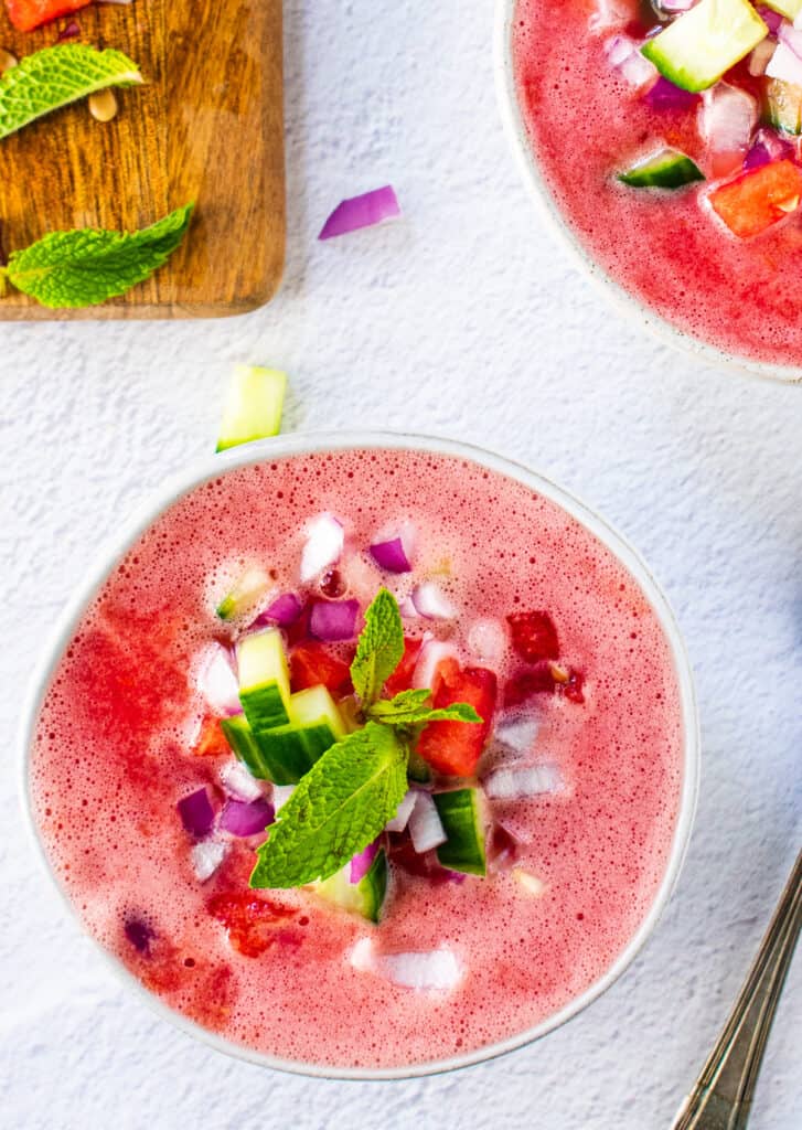 Refreshing Watermelon Gazpacho Recipe - Shane & Simple