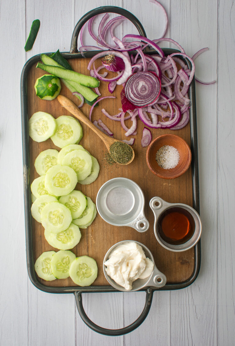 Creamy Vegan Cucumber Salad (Dairy-free, Easy) - Shane & Simple