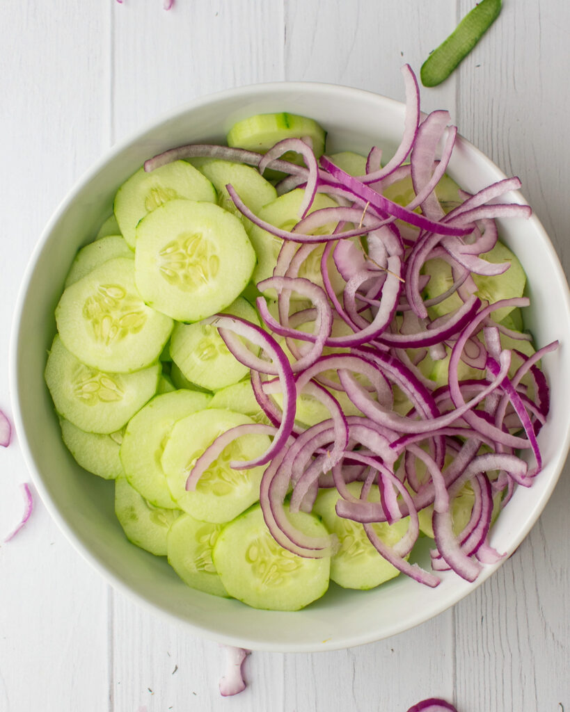 Creamy Vegan Cucumber Salad (Dairy-free, Easy) - Shane & Simple