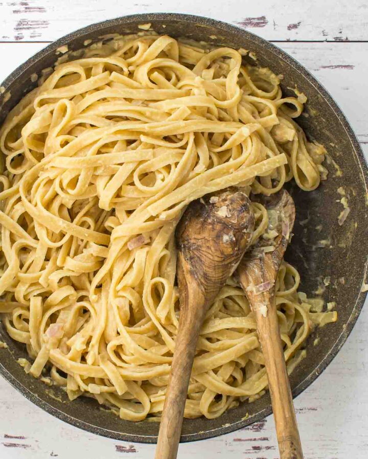 Lemony Hummus Pasta (Vegan, Oil-free) - Shane & Simple