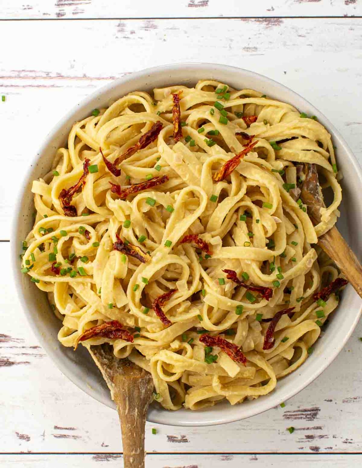 Lemony Hummus Pasta (Vegan, Oil-free) - Shane & Simple