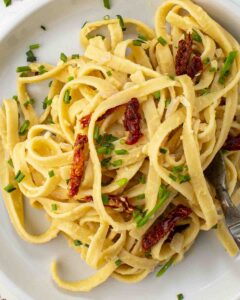 Lemony Hummus Pasta (Vegan, Oil-free) - Shane & Simple