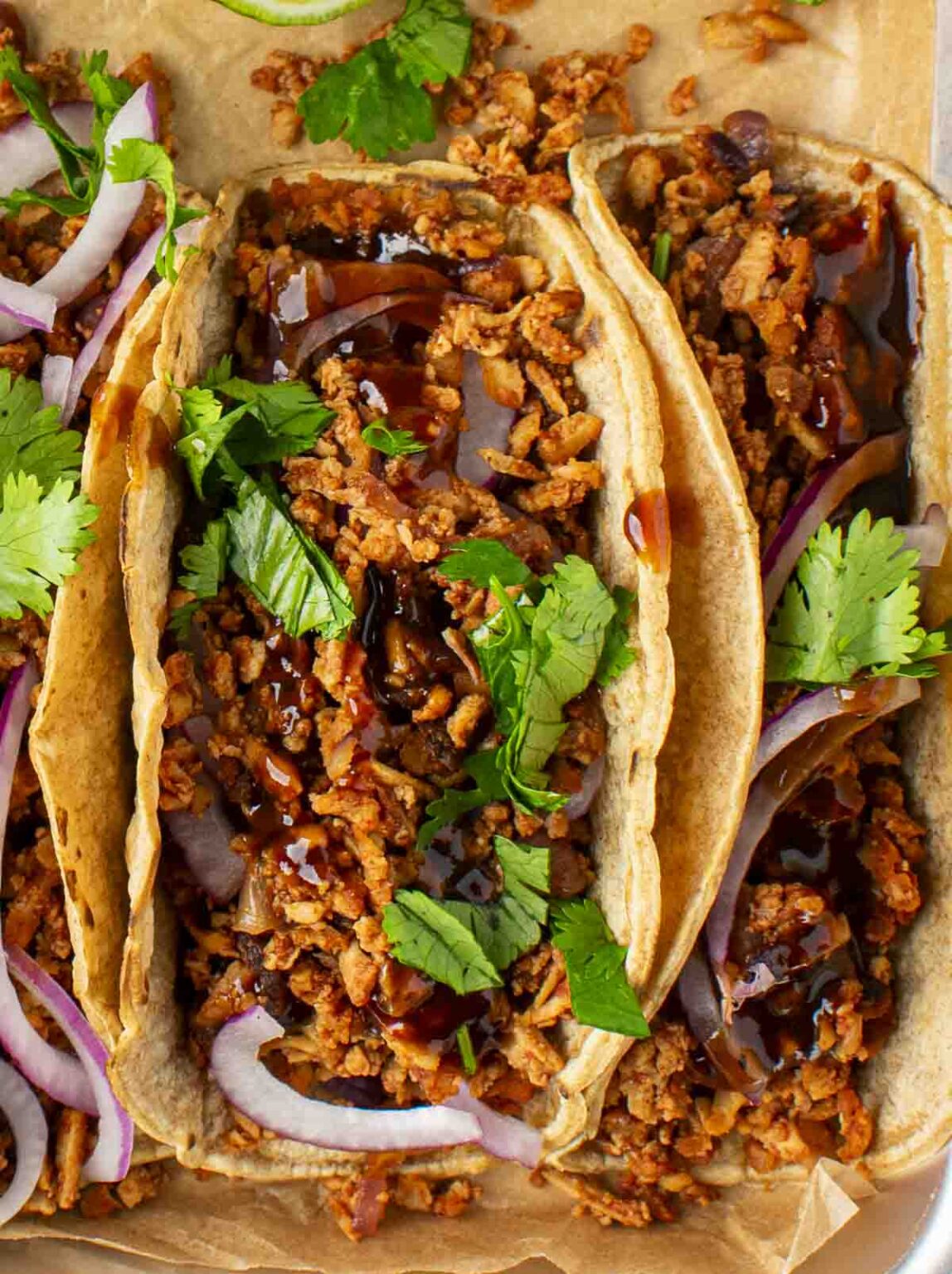 BBQ Shredded Tofu Taco Recipe (Vegan, Oil-free) - Shane & Simple